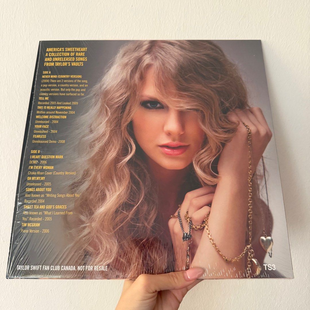 America's Sweetheart - Taylor Swift Vinyl Bootleg, Hobbies & Toys ...