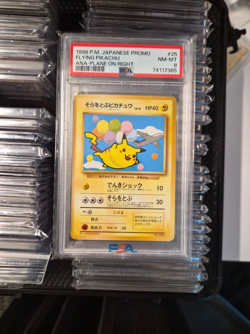 ANA Flying Pikachu PSA 8, Hobbies & Toys, Toys & Games on Carousell