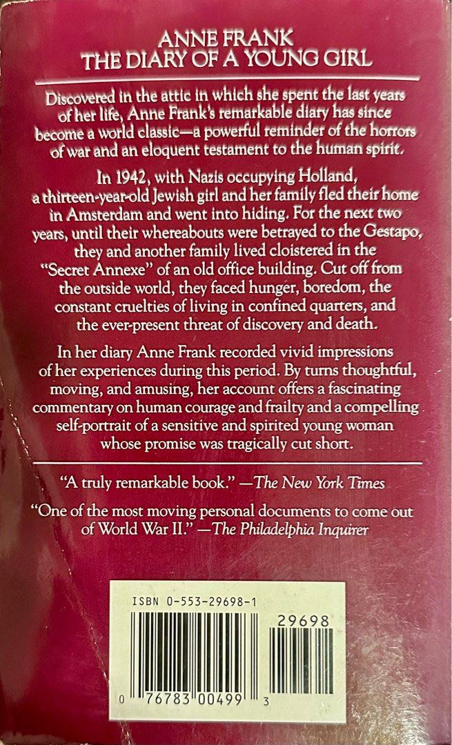 Anne Frank : The Diary of a Young Girl, Hobbies & Toys, Books ...