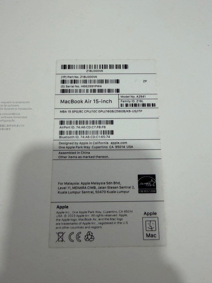 Apple MacBook Air 15-inch M2 16GB Space Grey, Computers & Tech, Laptops & Notebooks on Carousell