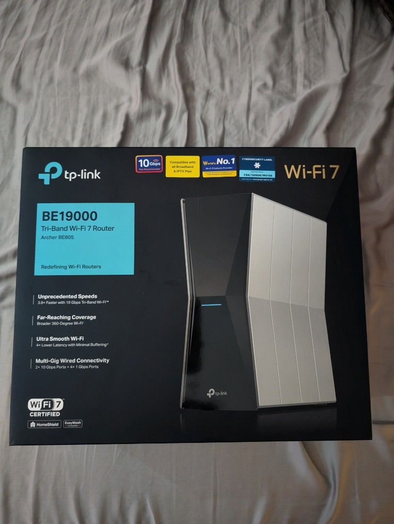 TP-Link Archer BE805 BE19000 Tri-Band Wi-Fi 7 Router, Computers & Tech ...