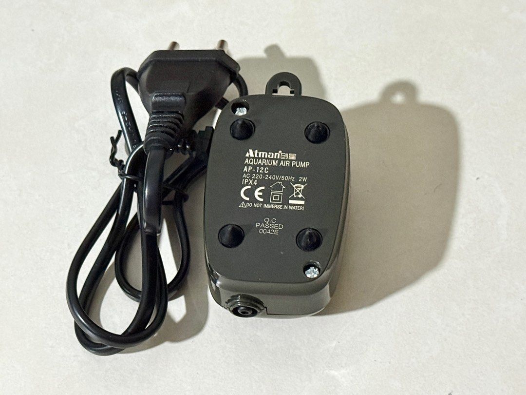 Atman AP-12C Aquarium Air Pump, Pet Supplies, Homes & Other Pet ...