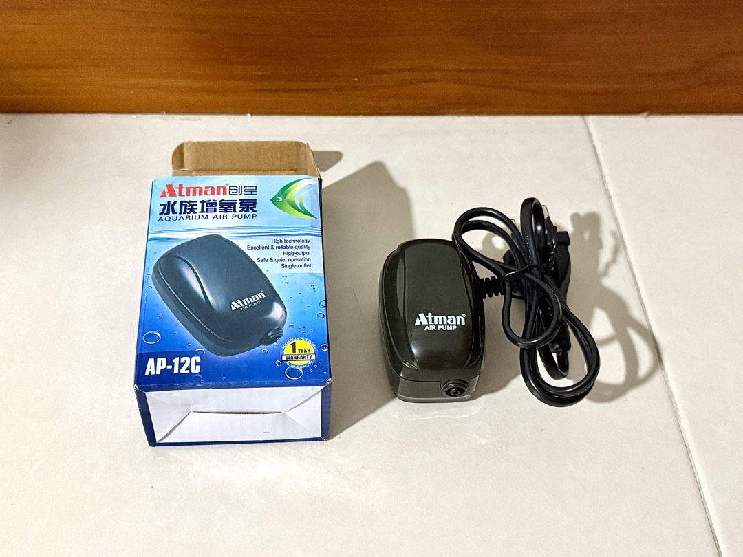 Atman AP-12C Aquarium Air Pump, Pet Supplies, Homes & Other Pet ...
