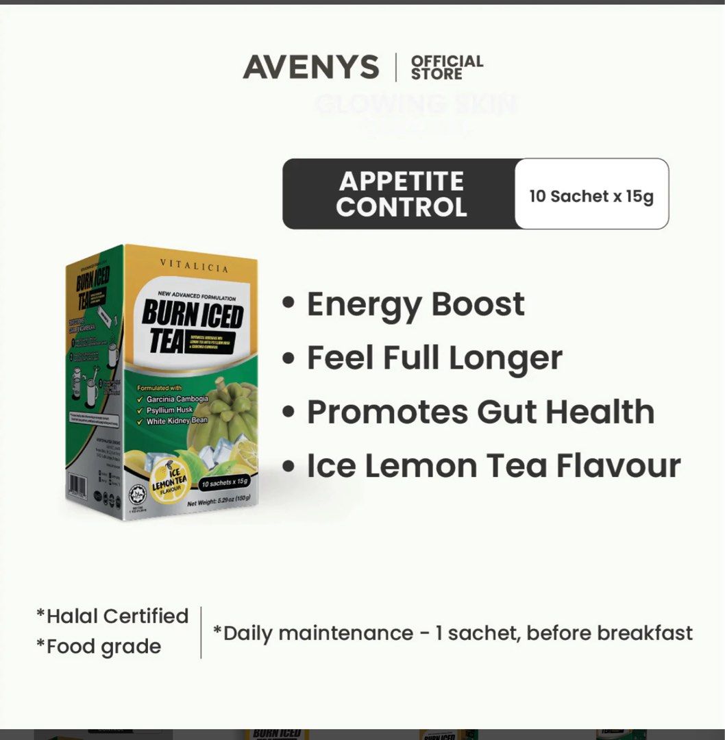AVENYS VITALICIA Burn Iced Tea 10 sachet x 15g ( detox , slimming ...