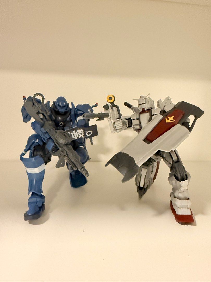 Bandai Gundam - HG-GQ POLICE ZAKU + HG 1/144 RX-78(G)E Gundam EX ...