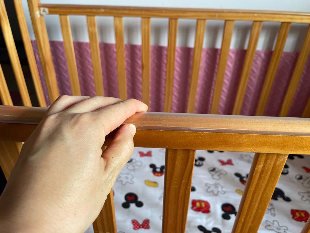 Beblum Wooden Baby Crib, Babies & Kids, Baby Nursery & Kids Furniture ...