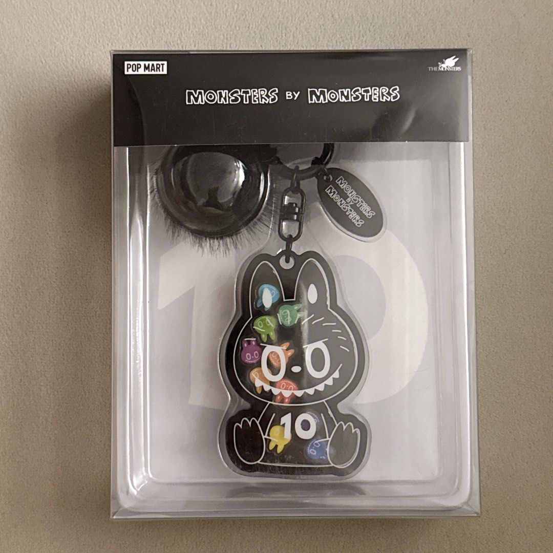 Pop Mart | Black Labubu Shaker Keychain | Acrylic Pendant | 10th ...