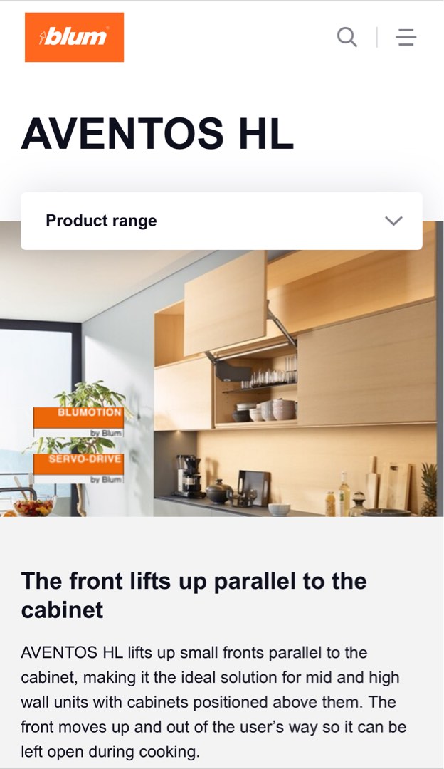 Blum AVENTOS HL Cabinet Lift System, Furniture & Home Living, Furniture ...