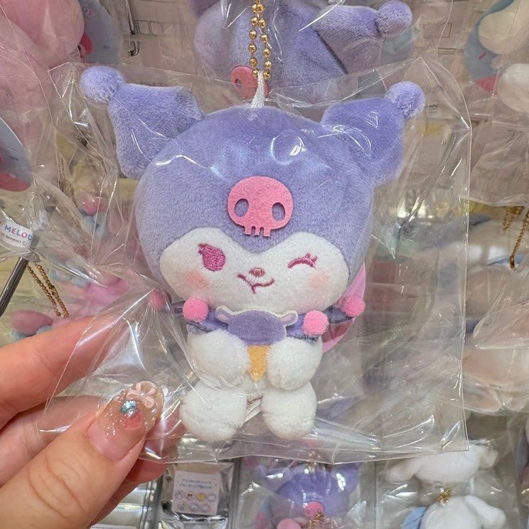 BN Authentic Sanrio Ice Cream Kuromi Plush Keychain, Hobbies & Toys ...