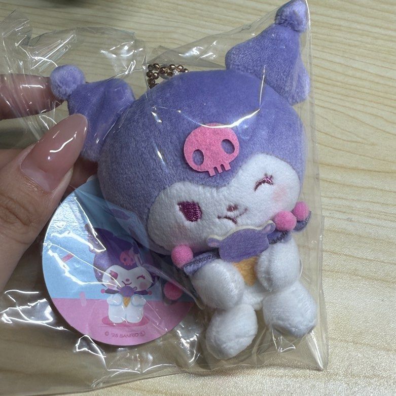 BN Authentic Sanrio Ice Cream Kuromi Plush Keychain, Hobbies & Toys ...