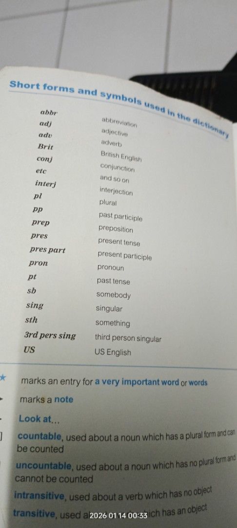 book used Oxford Wordpower Dictionary for Malaysian Students, Hobbies ...