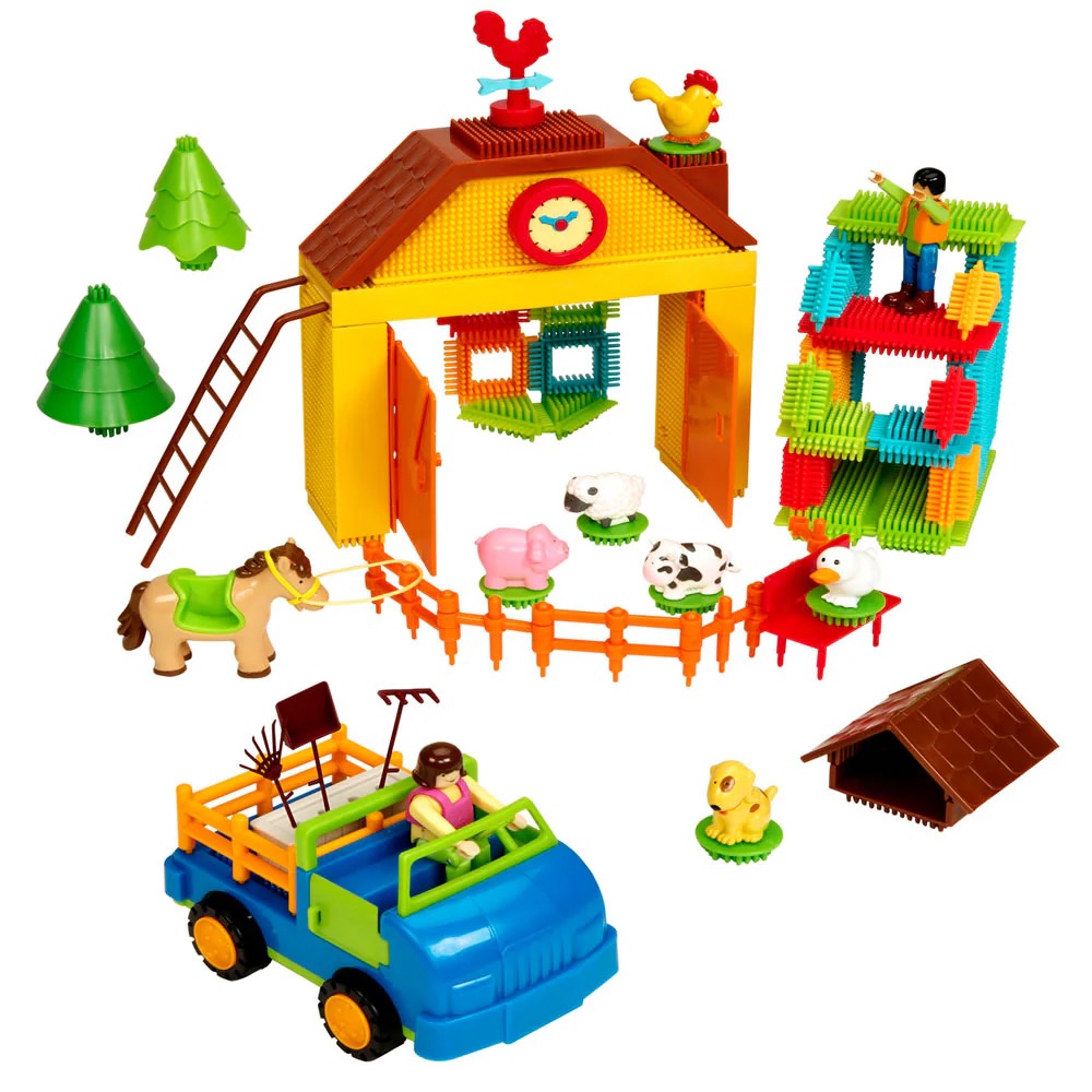 [Bristle Blocks by Battat] Farmset Blocks - 67 Pieces, Hobbies & Toys ...