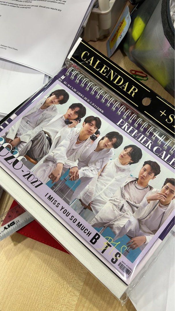 BTS 2026-2027 Premier Calendar + Sticker, Hobbies & Toys, Collectibles ...