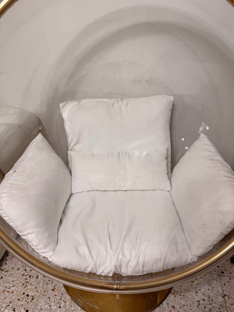 Bubble Chair with Brass Base, Furniture & Home Living, Furniture ...