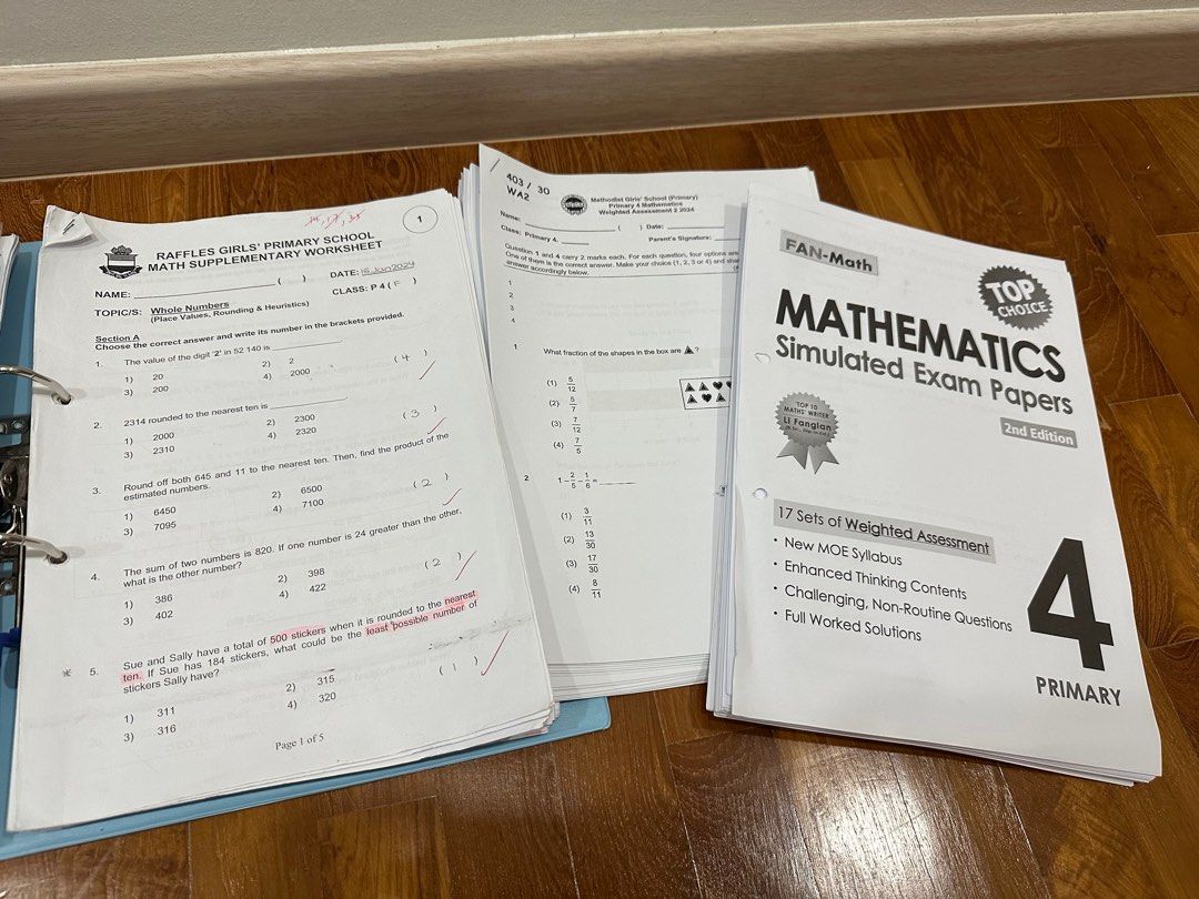 Bundle RGS Primary 4 Mathematics full year notes Worksheets - Raffles ...