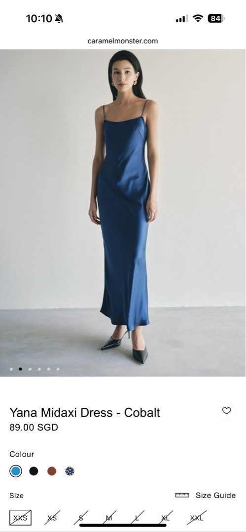 Caramel monster Yana Midaxi Dress - Cobalt, Women's Fashion, Dresses ...