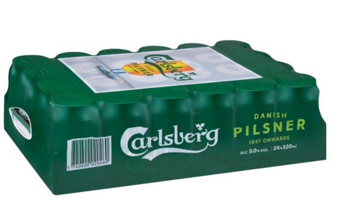 Carlsberg Danish Pilsner - 24 x 320ml, Food & Drinks, Alcoholic ...