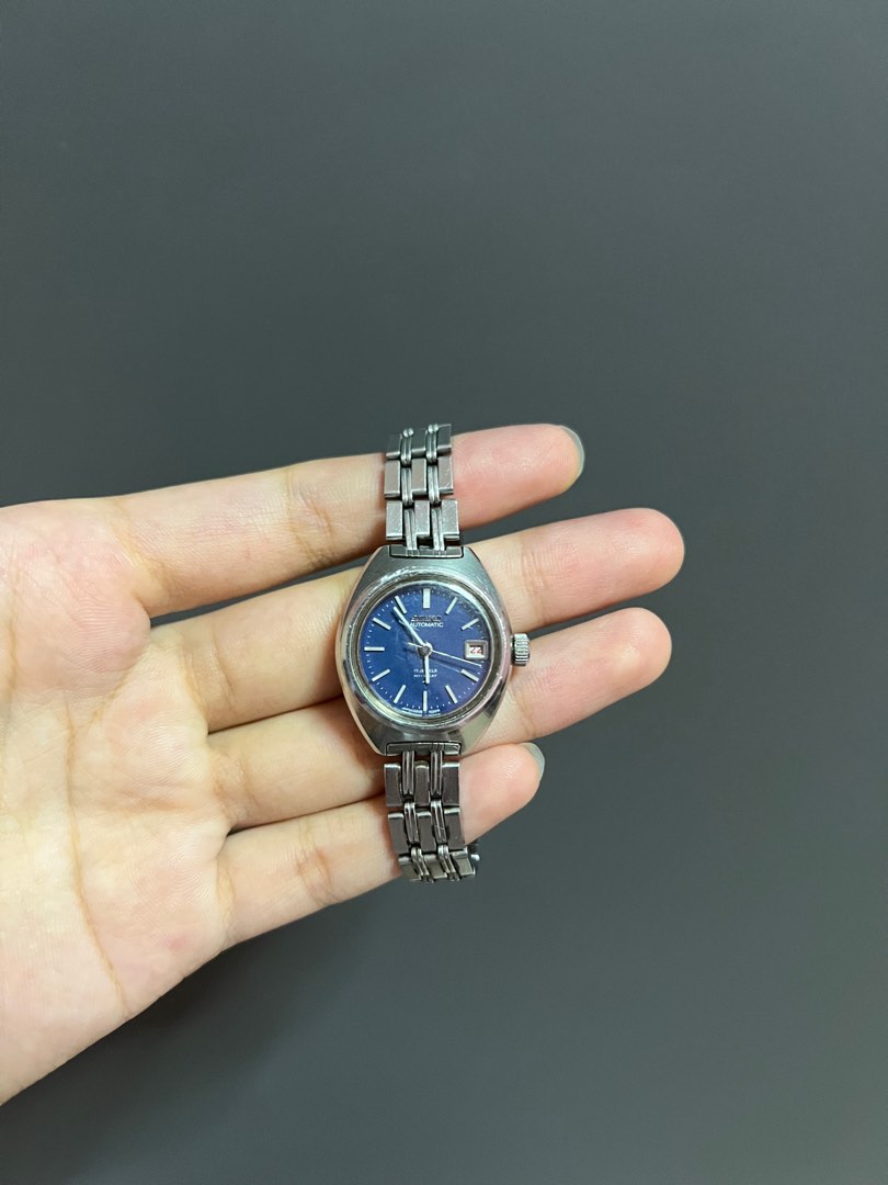 Vintage Casio Automatic Mechanical Watch with blue dial and date ...