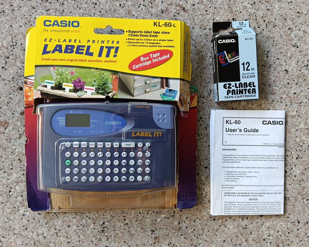 Casio KL-60 EZ-Label Printer with Cartridge, Computers & Tech, Printers ...