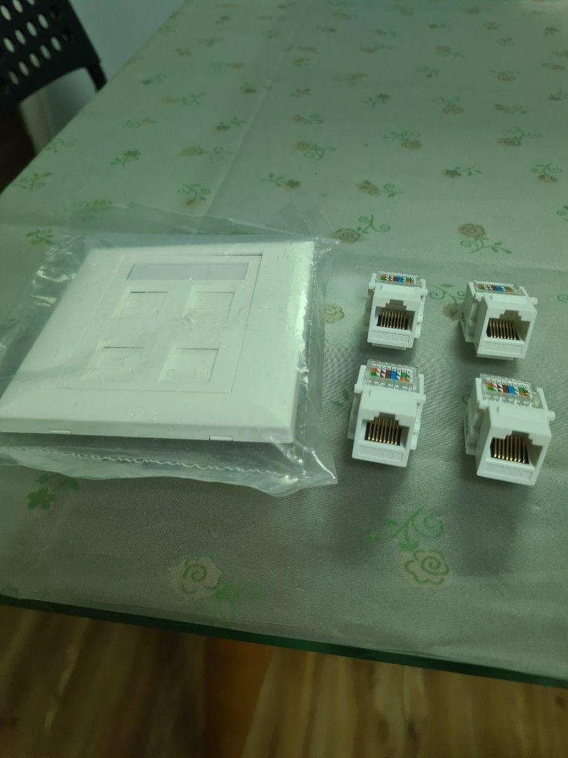 CAT6 RJ45 Network Jacks and Wall Plate, Computers & Tech, Parts ...
