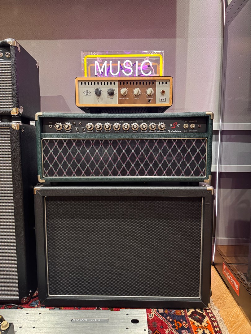 Ceriatone sSs 50watt/25watt Guitar Amplifier head + 12” x 2 speaker ...