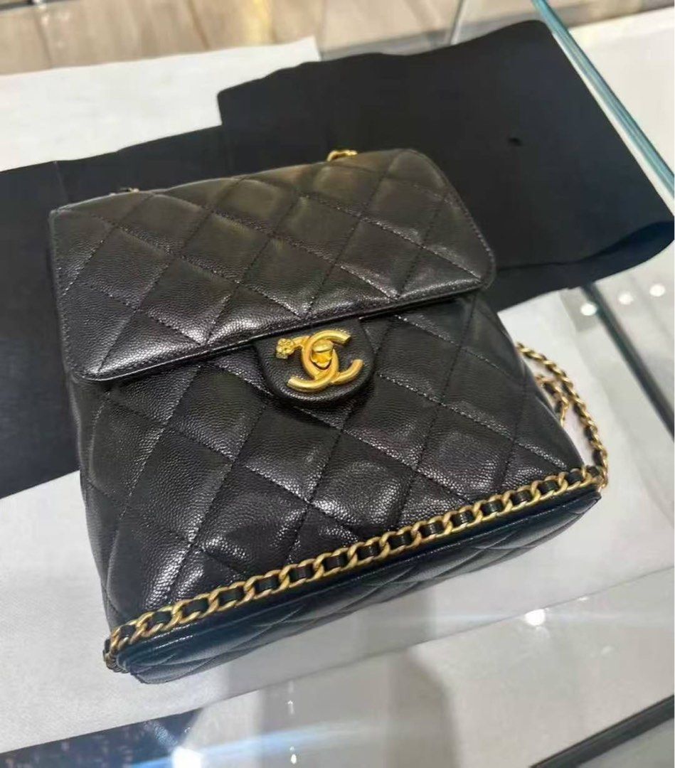 Chanel 23K small caviar camellia backpack GHW, Luxury, Bags & Wallets ...