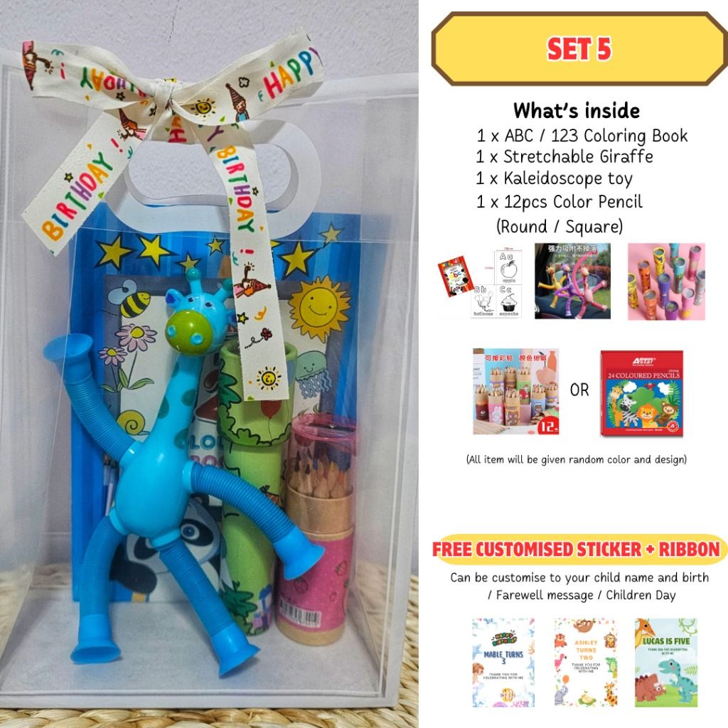 Children Coloring Set Goodies Bag (Book + Color pencil + 2 x Fillers ...