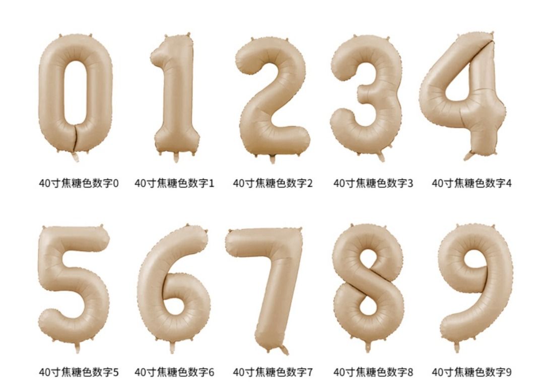 💥CLEARANCE💥 40 inch Jumbo Number Foil Balloon in Caramel Colour ...