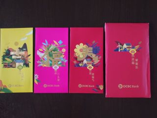 CNY OCBC Bank Red Packets (10 pieces) Hong Ang Bao Gong Xi Fa Cai 福 New ...