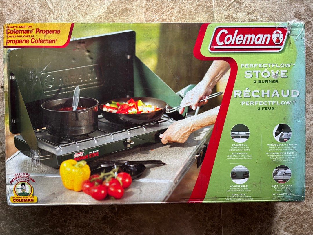 Coleman PerfectFlow 2-Burner Propane Stove, TV & Home Appliances ...