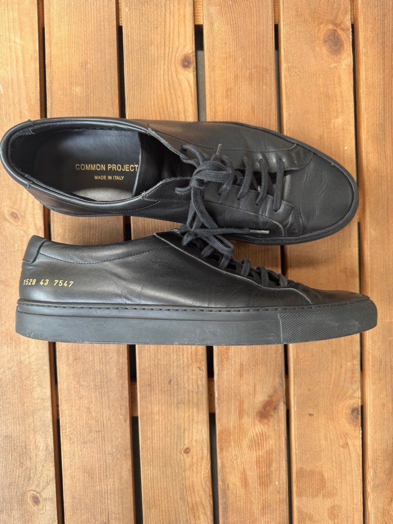 Common Projects Achilles Low Black Sneakers, Men's Fashion, Footwear ...