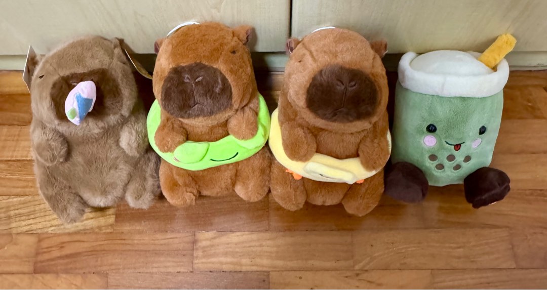 Cute capybara and boba tea plushie, Hobbies & Toys, Toys & Games on ...