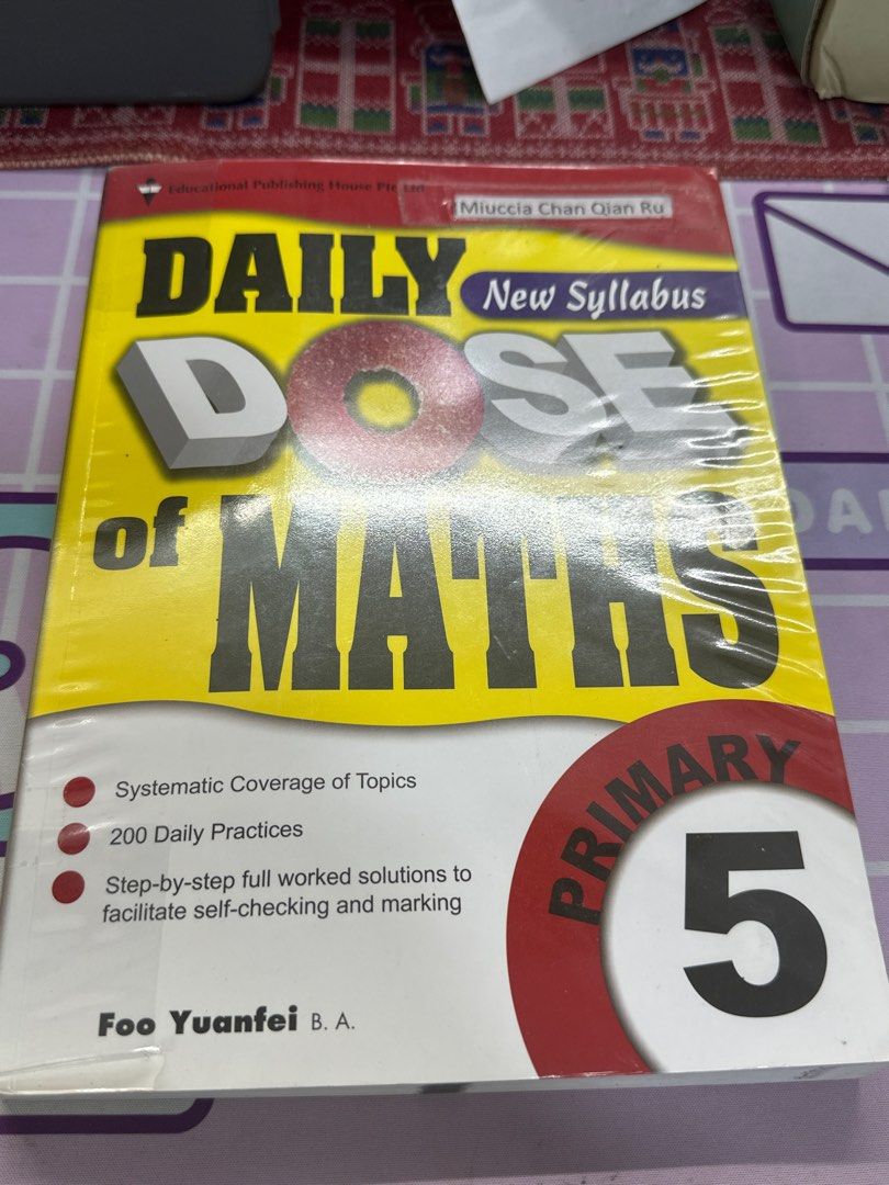 Daily Dose of Maths Primary 5 Textbook, Hobbies & Toys, Books ...
