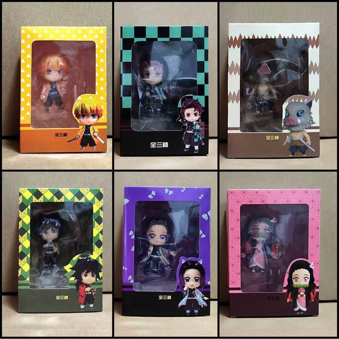 Demon Slayer Nendoroid Set - Posable Chibi Figures of Tanjiro, Nezuko ...