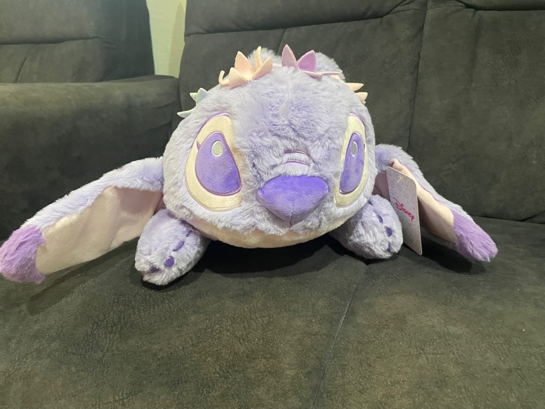 Disney Stitch Plush Toy Angel with Flowers, Hobbies & Toys, Toys ...