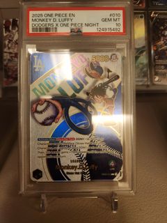 PSA 10 Dodgers X One Piece Night Luffy - English Exclusive, Hobbies ...