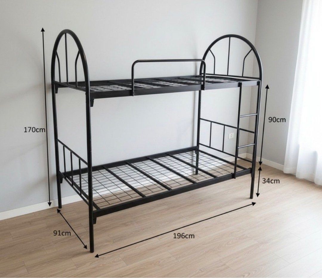 single bunk bed/double decker metal bunk bed @free installation ...