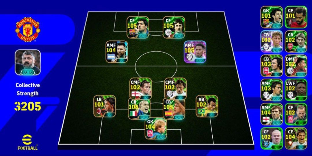 eFootball 2026 Manchester United Team, Video Gaming, Video Games ...