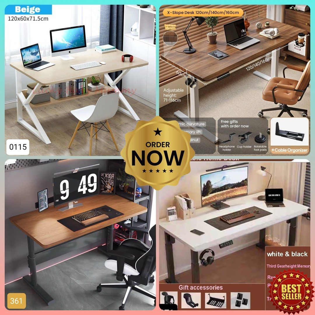 Electric Adjustable Height Study Table | Gaming Table | Computer Table ...