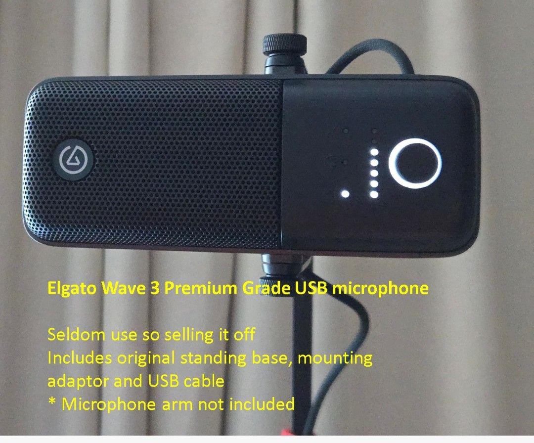 Elgato Wave 3 Premium USB Microphone, Audio, Microphones on Carousell