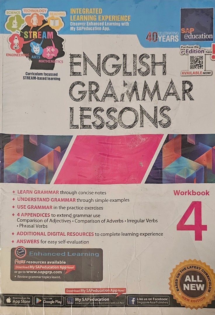 English Grammar Lessons Workbook 4, Hobbies & Toys, Books & Magazines ...