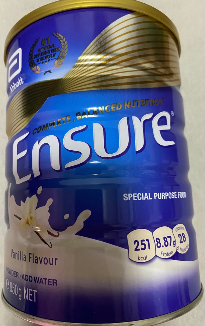 Ensure Vanilla Flavour Nutritional Supplement 850g, Health & Nutrition ...