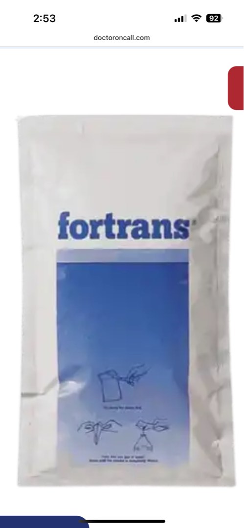 Fortrans laxative colon bowel cleansing for colonscopy, Everything Else ...