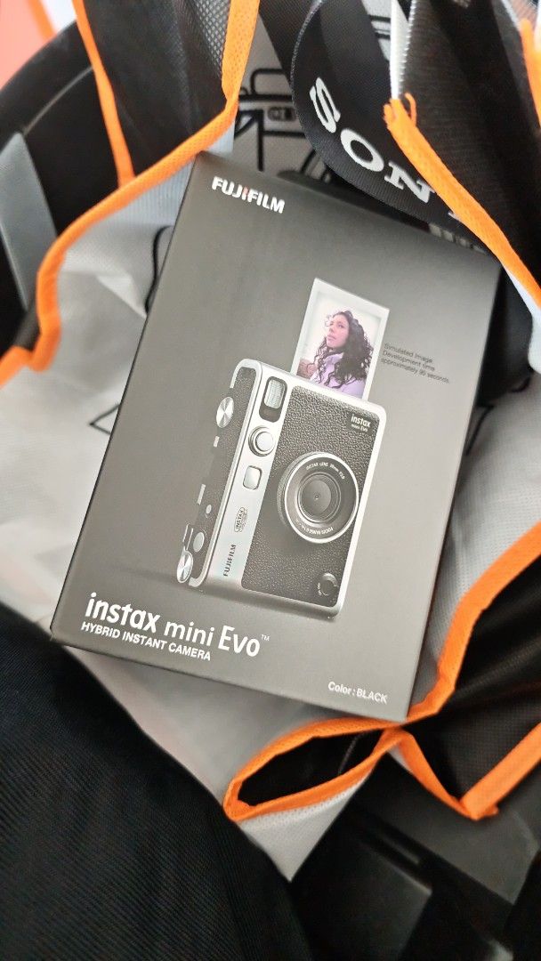 Fujifilm Instax Mini Evo Hybrid Instant Camera - Black, Photography ...
