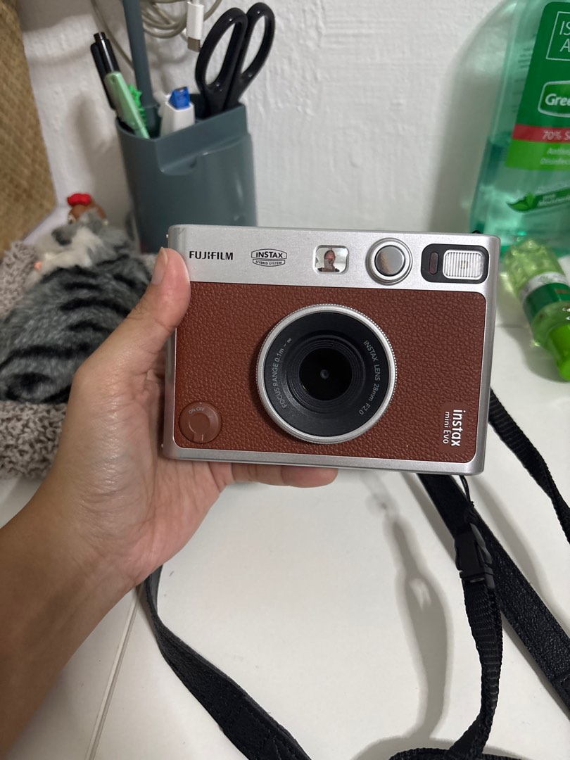 Fujifilm Instax Mini Evo Instant Camera Brown, Photography, Cameras on ...