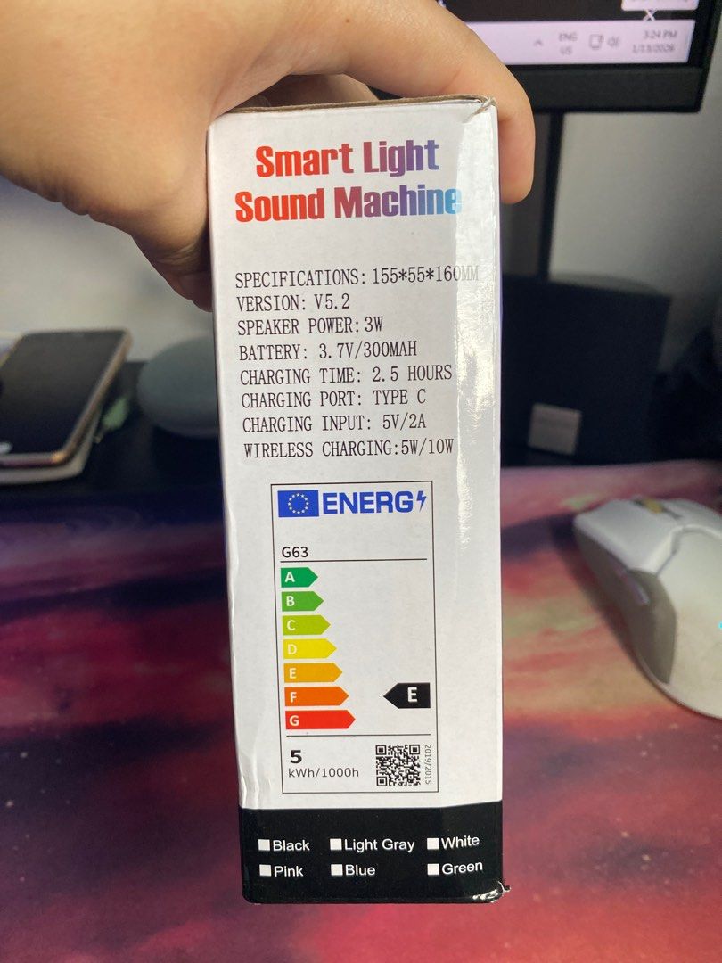 G63 Smart Light Sound Machine, Bluetooth Speaker Wireless Charge with ...