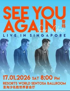 Gary Chaw - See You Again Live in Singapore - 17 Jan 2026, Tickets ...