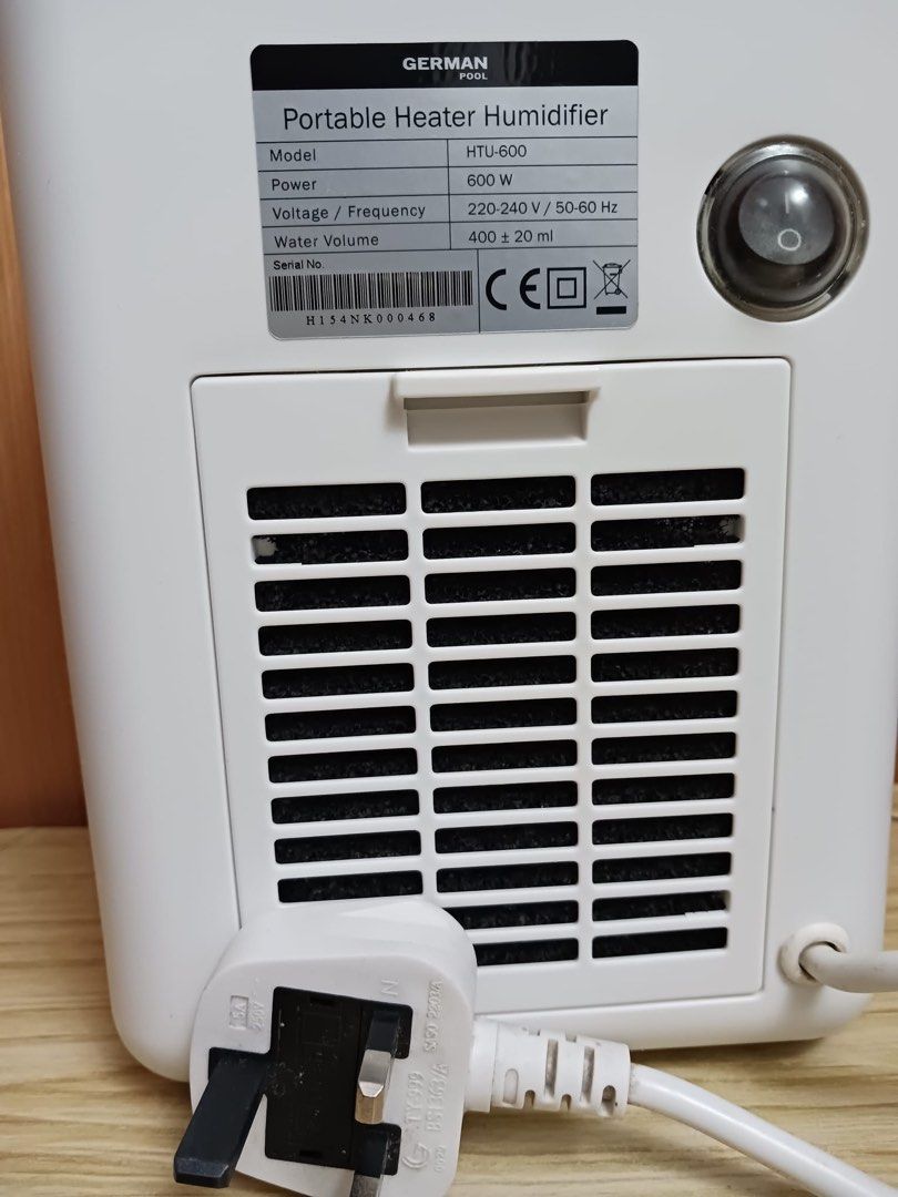 German Pool HTU-600 便攜式暖風加濕器 Portable Heater Humidifier, 家庭電器, 冷氣機及暖風機 ...
