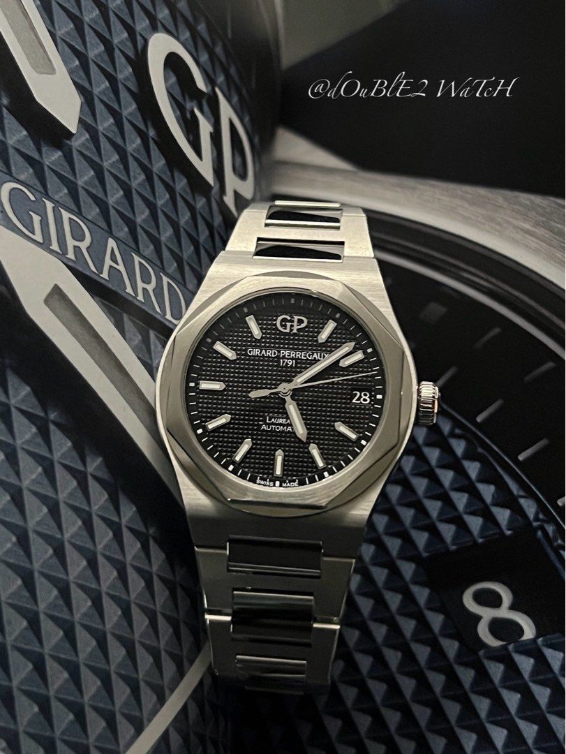 Girard-Perregaux Laureato 42mm Automatic Black with A Clous De Paris ...