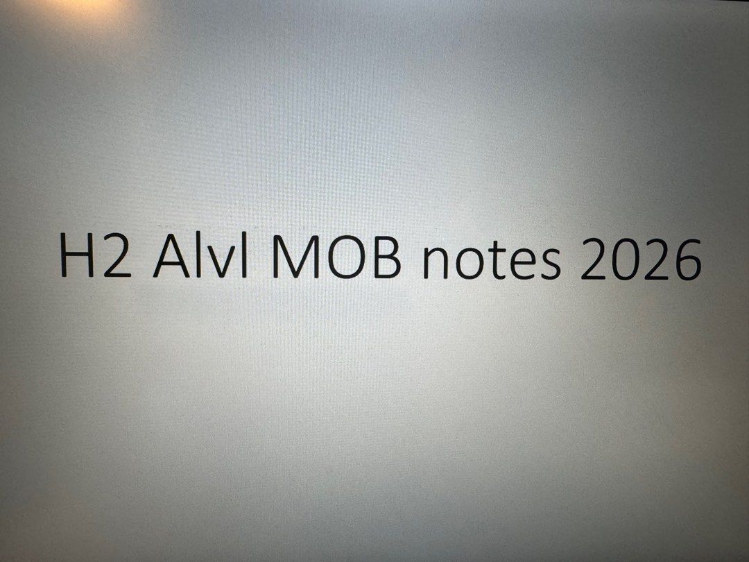H2 Alvl MOB Notes 2026, Hobbies & Toys, Books & Magazines, Assessment ...